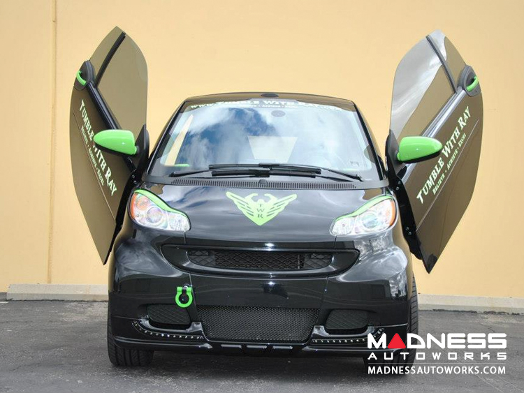 smart fortwo Front Spoiler - 451 model - Panimex - Gloss Black ...